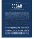 Edgar Personalized Name Meaning Art Prints – Name Stories
