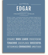Edgar | Name Art Print – Name Stories