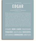 Edgar Personalized Name Meaning Art Prints – Name Stories