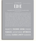 Edie | Name Art Print – Name Stories