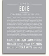 Edie | Name Art Print – Name Stories