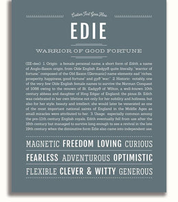 Edie | Name Art Print – Name Stories