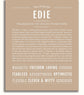 Edie | Name Art Print – Name Stories