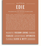 Edie | Name Art Print – Name Stories