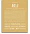 Edie Personalized Name Meaning Art Prints – Name Stories