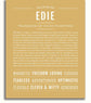Edie | Name Art Print – Name Stories