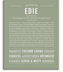 Edie | Name Art Print – Name Stories