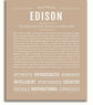Edison | Name Art Print – Name Stories
