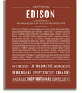 Edison | Name Art Print – Name Stories