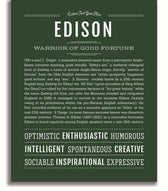 Edison | Name Art Print – Name Stories