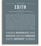 Edith | Name Art Print – Name Stories