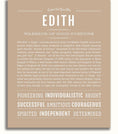 Edith | Name Art Print – Name Stories