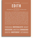 Edith | Name Art Print – Name Stories