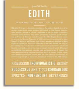 Edith | Name Art Print – Name Stories