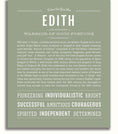 Edith | Name Art Print – Name Stories