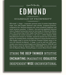 Edmund | Name Art Print – Name Stories