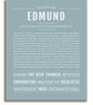 Edmund | Name Art Print – Name Stories