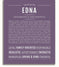 Edna Personalized Name Meaning Art Prints – Name Stories