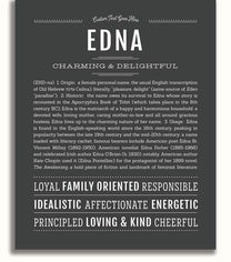 Edna | Name Art Print – Name Stories