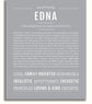 Edna Personalized Name Meaning Art Prints – Name Stories