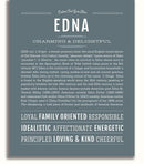 Edna Personalized Name Meaning Art Prints – Name Stories