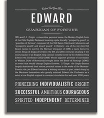Edward | Name Art Print – Name Stories
