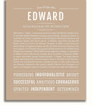 Edward | Name Art Print – Name Stories