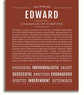 Edward Personalized Name Meaning Art Prints – Name Stories