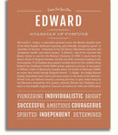 Edward Personalized Name Meaning Art Prints – Name Stories