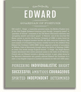 Edward Personalized Name Meaning Art Prints – Name Stories