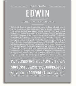 Edwin | Name Art Print – Name Stories