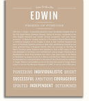 Edwin | Name Art Print – Name Stories