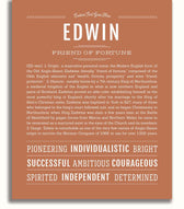 Edwin | Name Art Print – Name Stories