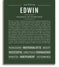 Edwin | Name Art Print – Name Stories