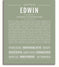 Edwin Personalized Name Meaning Art Prints – Name Stories