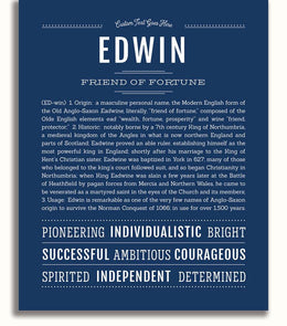 Edwin | Name Art Print – Name Stories