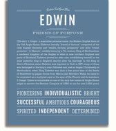 Edwin | Name Art Print – Name Stories