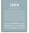 Edwin Personalized Name Meaning Art Prints – Name Stories