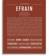 Efrain Personalized Name Meaning Art Prints – Name Stories