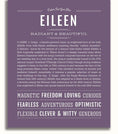 Eileen Personalized Name Meaning Art Prints – Name Stories