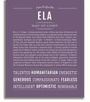 Ela | Name Art Print – Name Stories