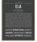 Ela | Name Art Print – Name Stories