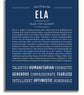 Ela | Name Art Print – Name Stories