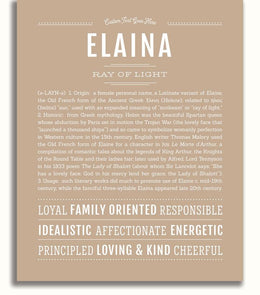 Elaina | Name Art Print – Name Stories