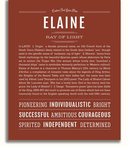 Elaine | Name Art Print – Name Stories