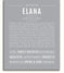 Elana Personalized Name Meaning Art Prints – Name Stories