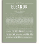 Eleanor Personalized Name Meaning Art Prints – Name Stories