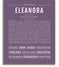 Eleanora Personalized Name Meaning Art Prints – Name Stories