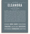 Eleanora Personalized Name Meaning Art Prints – Name Stories