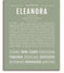 Eleanora Personalized Name Meaning Art Prints – Name Stories